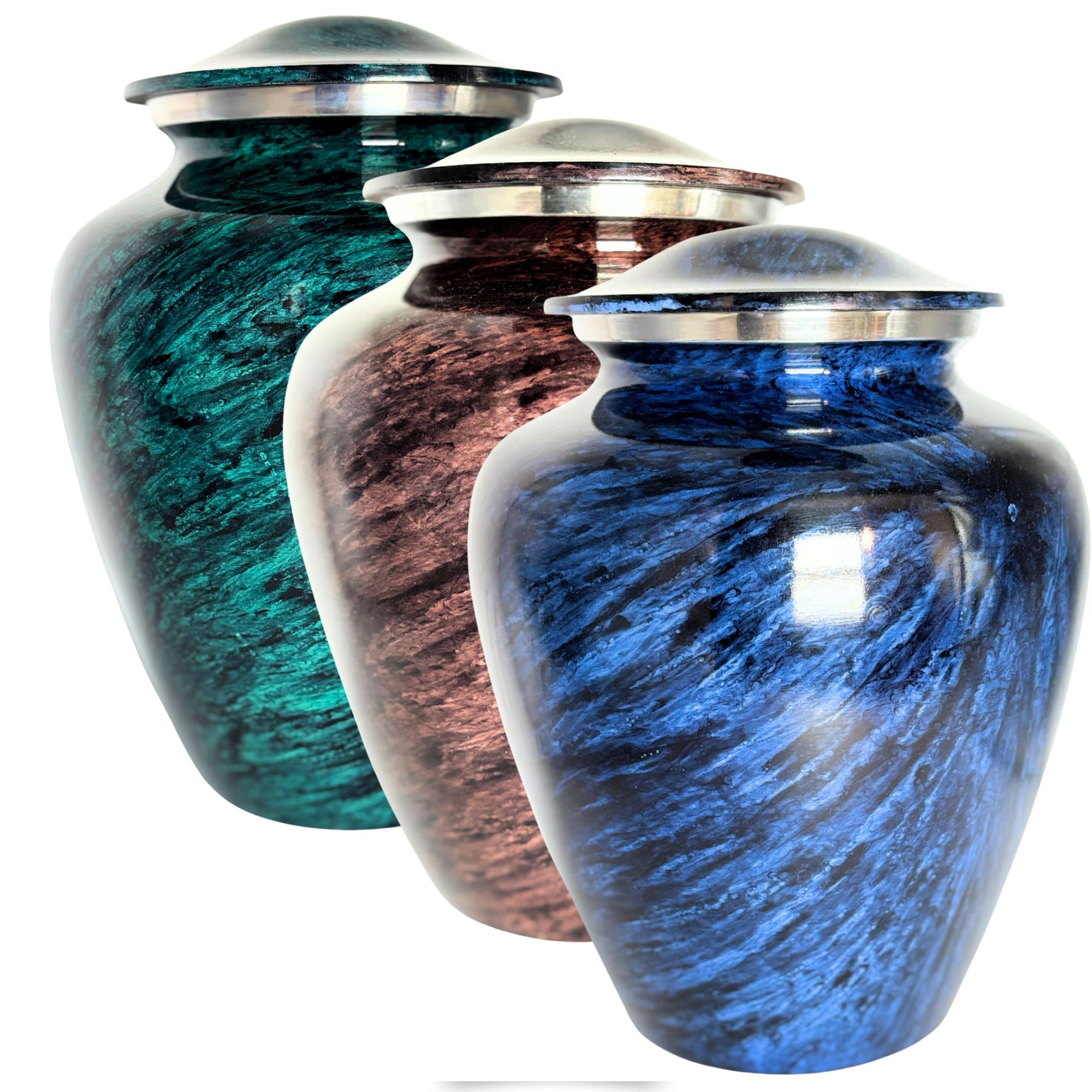 Marbella Marble Design Aluminium Urn | Elegant Memorial Urn